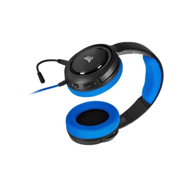 Audífono Corsair HS35 Stereo Gaming Headset Azul - Spider.cl